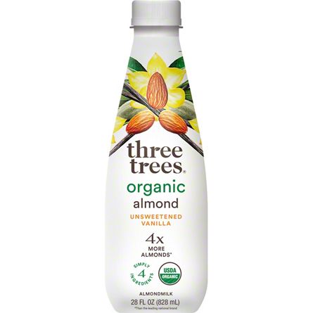 Three Trees Organic Vanilla Bean Unsweetened Almond Milk, 28 oz ...