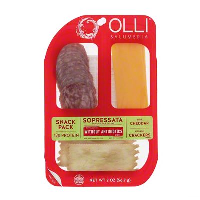 Olli Salumeria Sopressata Cheddar Cracker Snack Tray, 2 oz | Central ...