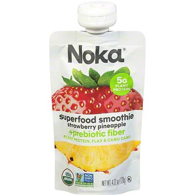 Noka Organic Strawberry Pineapple Superfood Smoothie, 4.22 oz | Central ...