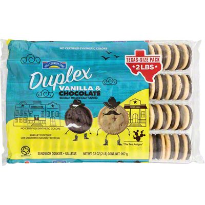 Hill Country Fare Duplex Vanilla & Chocolate Creme Sandwich Cookies ...
