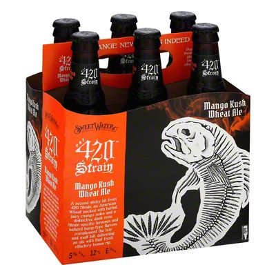 SweetWater 420 Strain Mango Kush Wheat Ale Beer, 12 oz Bottles, 6 pk ...