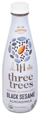 Three Trees Organic Black Sesame Almond Milk, 28 oz | Central Market ...