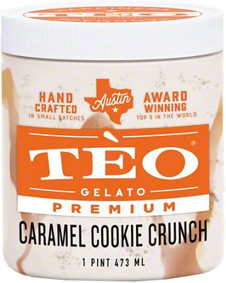 Tèo Caramel Cookie Crunch Gelato, 1 pt | Central Market - Really Into Food