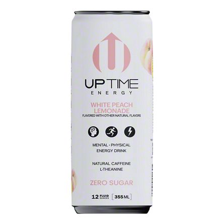 UPTIME Zero Sugar Energy Drink - White Peach Lemonade, 12 oz | Central ...