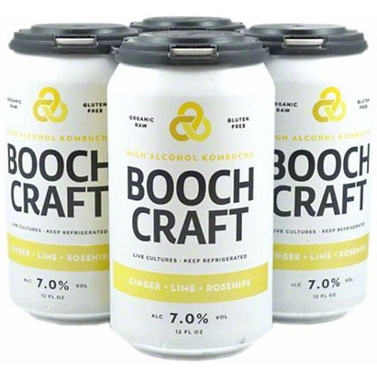 Boochcraft Ginger High Alcohol Kombucha, Cans, 4 pk, 12 fl oz ea ...