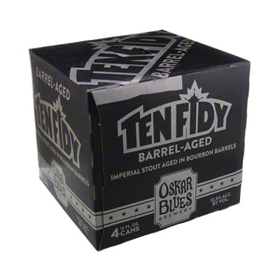 Oskar Blues Ten Fidy Barrel Aged Imperial Stout Beer 12 oz Cans, 4 pk ...
