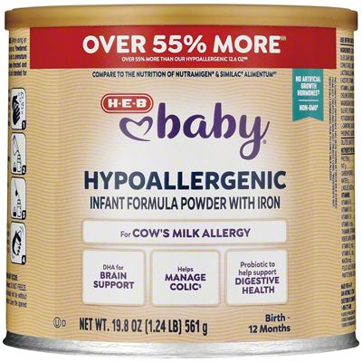 H-E-B Baby Hypoallergenic Infant Formula Powder with Iron, 19.8 oz ...