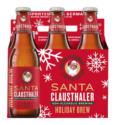 Santa Clausthaler Holiday Brew Seasonal Beer 11.2 oz Bottles, 6 pk ...