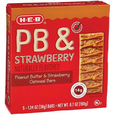 H-E-B Oatmeal Bars - Peanut Butter & Strawberry Jelly, 5 ct | Joe V's ...