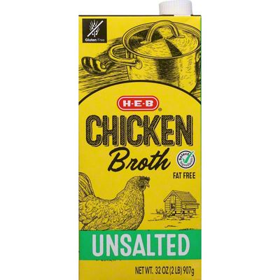 H-E-B Unsalted Chicken Broth, 32 oz | Joe V's Smart Shop | Low Prices ...