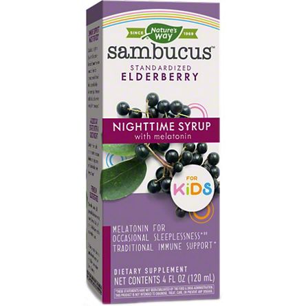 Nature's Way Sambucus Elderberry Kids Night Syrup, 4 fl oz | Central ...