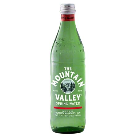 The Mountain Valley Spring Water, Glass Bottle, 500 ml | Central Market ...
