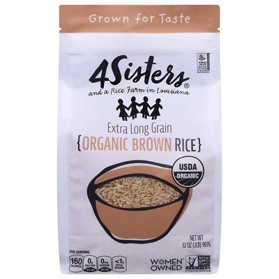 4Sisters Extra Long Grain Organic Brown Rice, 2 lb | Central Market ...