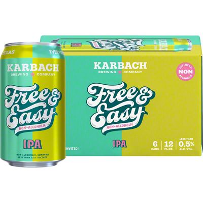 Karbach Free & Easy Non-Alcoholic IPA Beer 12 oz Cans, 6 pk | Central ...