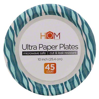 Hom Works 10 in Ultra Wave Paper Plates, 45 ct | Central Market ...