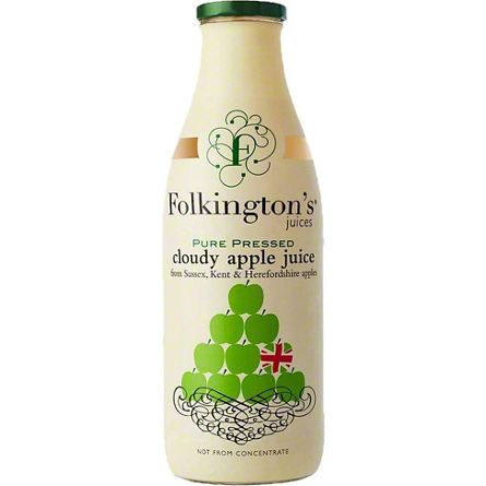 Folkington's Pure Pressed Cloudy Apple Juice, 33.8 fl oz | Central ...