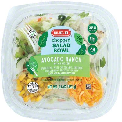 H-E-B Chopped Salad Bowl - Avocado Ranch, Each | Joe V's Smart Shop ...