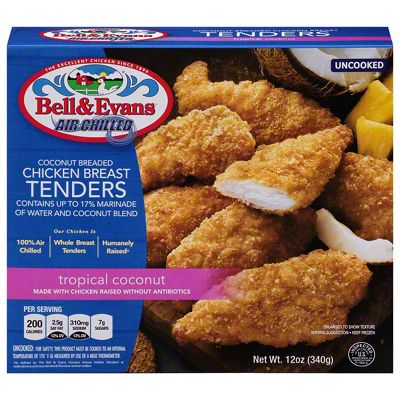 Bell & Evans Frozen Coconut Breaded Chicken Breast Tenders, 12 oz ...