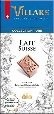 Villars Pure Collection Swiss Milk Chocolate 32% Cocoa Bar, 3.5 oz ...