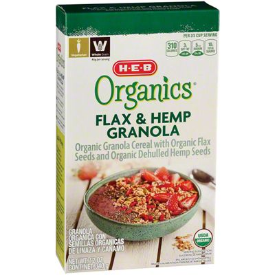 H-E-B Organics Flax & Hemp Granola, 12 oz | Central Market - Really ...