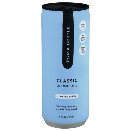 Pop & Bottle Classic Oat Milk Adaptogen Cold Brew Latte, 8 fl oz ...