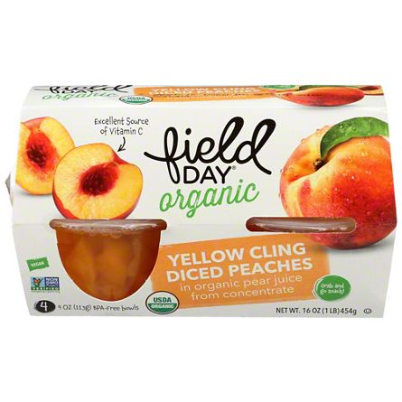 Field Day Organic Diced Peaches, 4 ct | Central Market - Really Into Food
