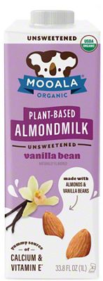 Mooala Organic Unsweetened Vanilla Bean Plant-based Almond Milk, 33.8 ...