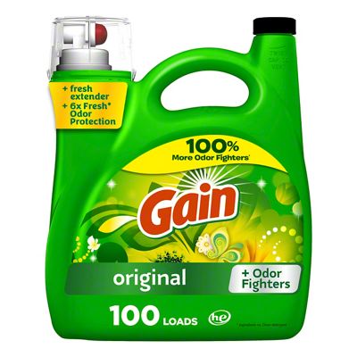 Gain Liquid Laundry Detergent, Original Scent, 100 Loads, 144 oz | Joe ...