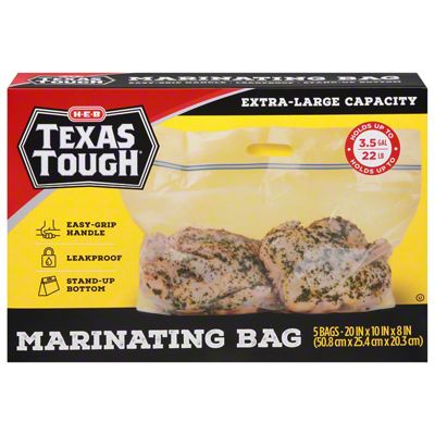 H-E-B Texas Tough Extra Large Marinating Bags, 5 ct | Central Market ...
