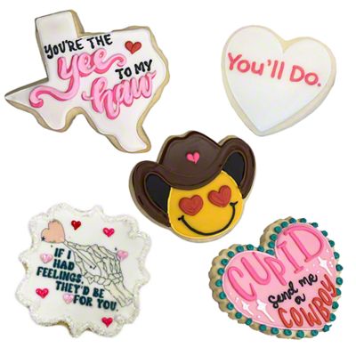 Hayley Cakes & Cookies Assorted Valentines Decorated Cookie, ea ...
