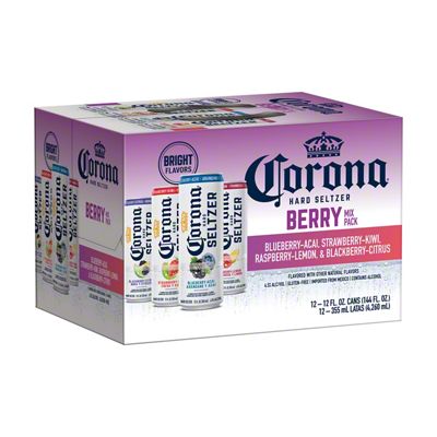 Corona Hard Seltzer Berry Mix Variety Pack Gluten Free 12 oz Cans, 12 ...