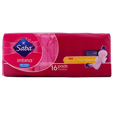 Saba Intima Pads with Wings - Maxi Regular, 16 ct | Joe V's Smart Shop ...