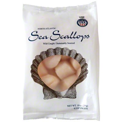 Frozen Wild Caught North Atlantic Large Sea Scallops, 10 oz | Central ...