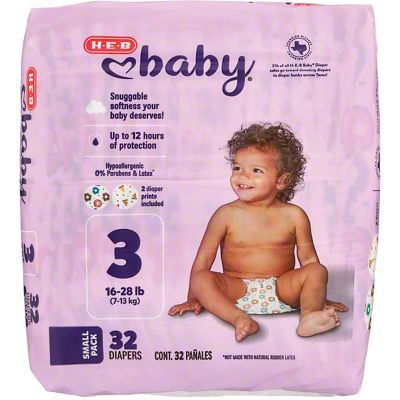 H-E-B Baby Small Pack Diapers - Size 3, 32 ct | Joe V's Smart Shop ...