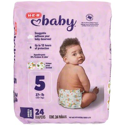 H-E-B Baby Small Pack Diapers - Size 5, 24 ct | Joe V's Smart Shop ...