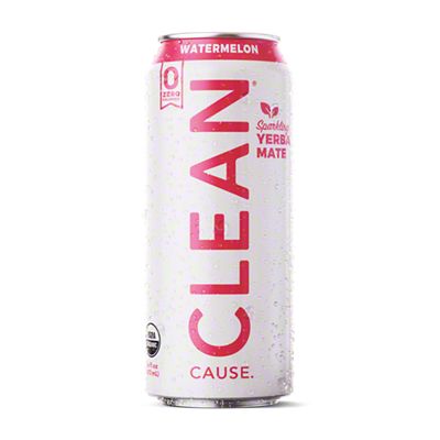 Clean Cause Zero Calorie Watermelon Sparkling Yerba Mate, 16 oz ...