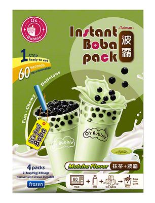O's Bubble Instant Matcha Boba, 4 ct | Central Market - Really Into Food