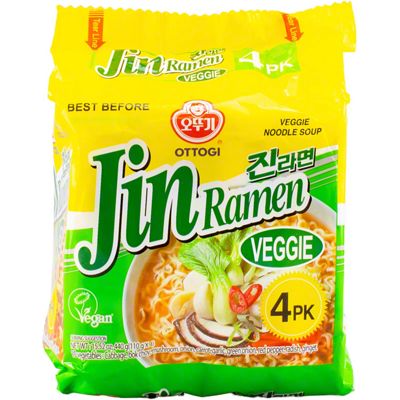 Ottogi Jin Ramen Veggie 4 Pack, 15.52 oz | Central Market - Really Into ...