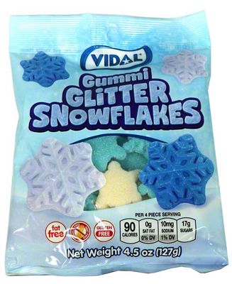 Vidal Gummi Glitter Snowflakes, 4.5 oz | Central Market - Really Into Food