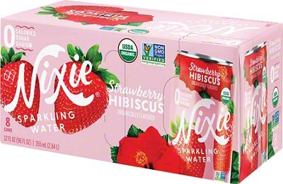 Nixie Strawberry Hibiscus Sparkling Water 12 oz Cans, 8 pk | Central ...