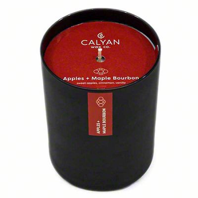 Calyan Wax Co Apples & Bourbon Black Tumbler Soy Candle, 10.2 oz ...