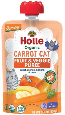 Holle Puree Carrot Cat Fruit & Veggie, 3.5 Oz | Central Market - Really ...