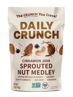 Daily Crunch Cinnamon Java Coffee Infused Sprouted Nut Medley, 5 oz ...