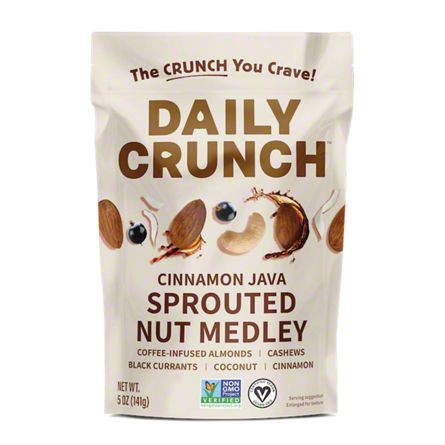 Daily Crunch Cinnamon Java Coffee Infused Sprouted Nut Medley, 5 oz ...