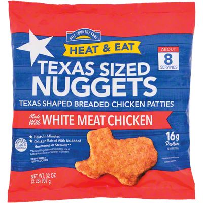 Hill Country Fare Heat & Eat Frozen Texas Sized Chicken Nuggets, 32 oz ...