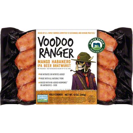 Niman Ranch Voodoo Ranger Mango Habanero Beer Brat, 12 oz | Central ...