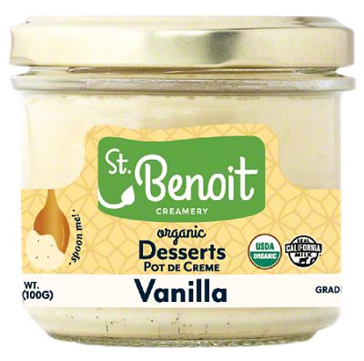 Saint Benoit Creamery Organic Vanilla Pot De Creme, 3.5 oz | Central ...