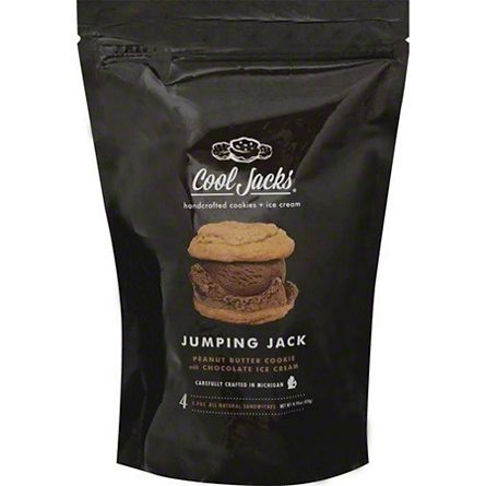 Cool Jack's Jumping Jack Peanut Butter Ice Cream Sandwich, 4 ct ...