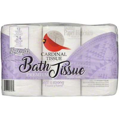 Cardinal Tissue Soft & Strong Lavender Scented Toilet Paper, 12 Double ...
