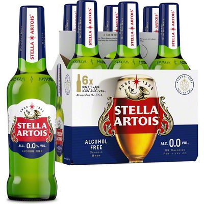 Stella Artois Non-Alcoholic Liberte Belgium Beer 6 pk Bottles, 12 oz ...